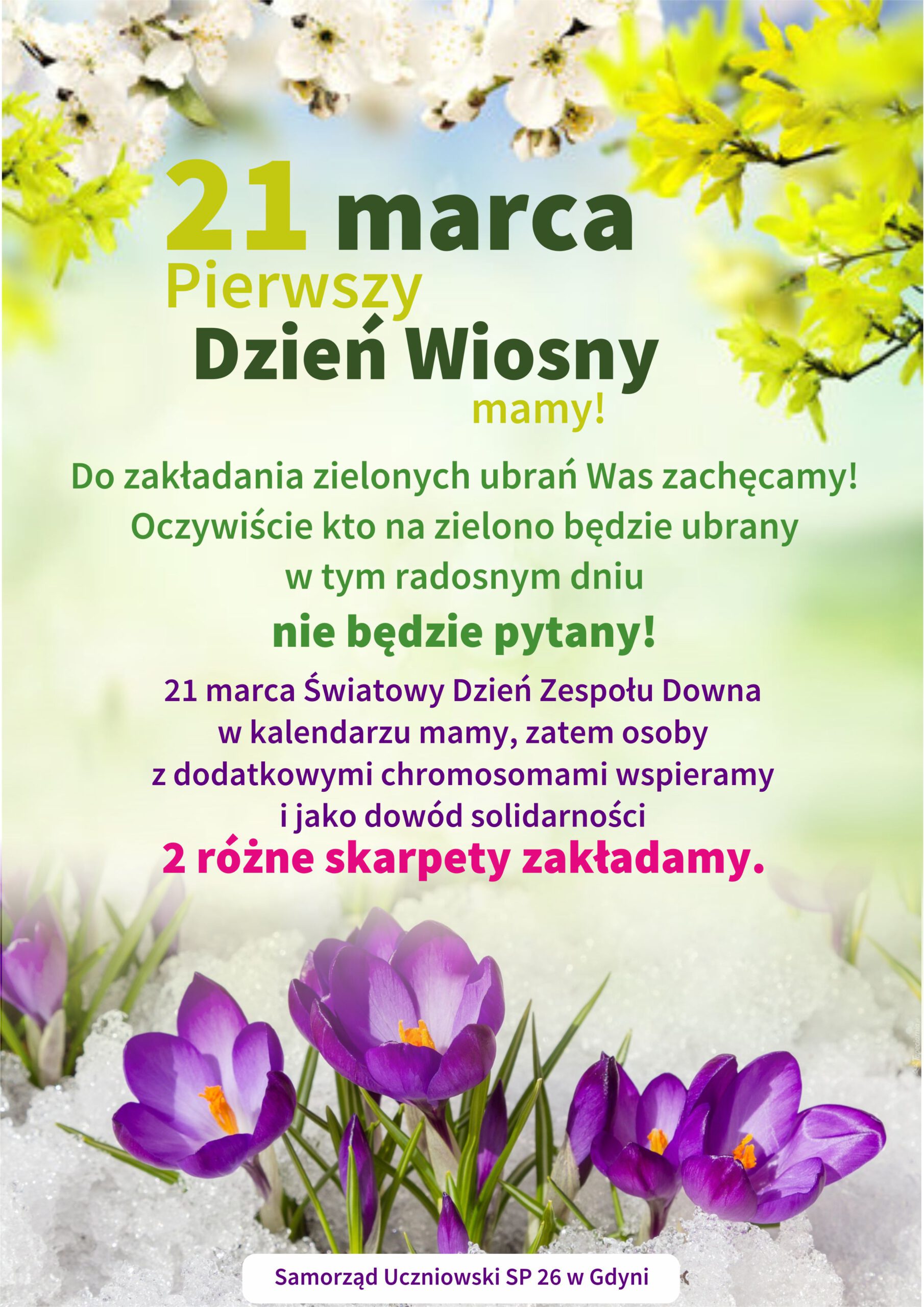Świętujemy Pierwszy Dzień Wiosny – Szkoła Podstawowa nr 26 w Gdyni